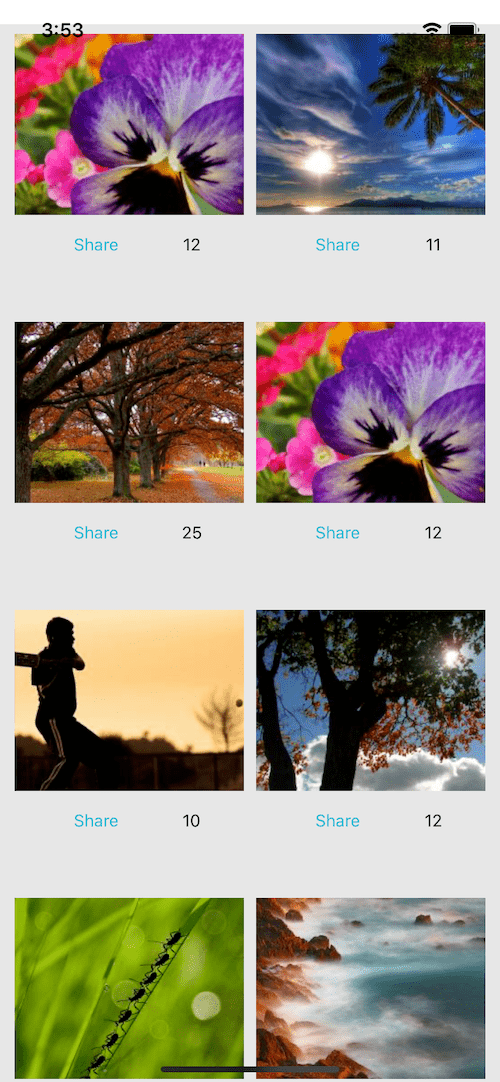 Free react native Image Gallery List template Free react native Image Gallery List template